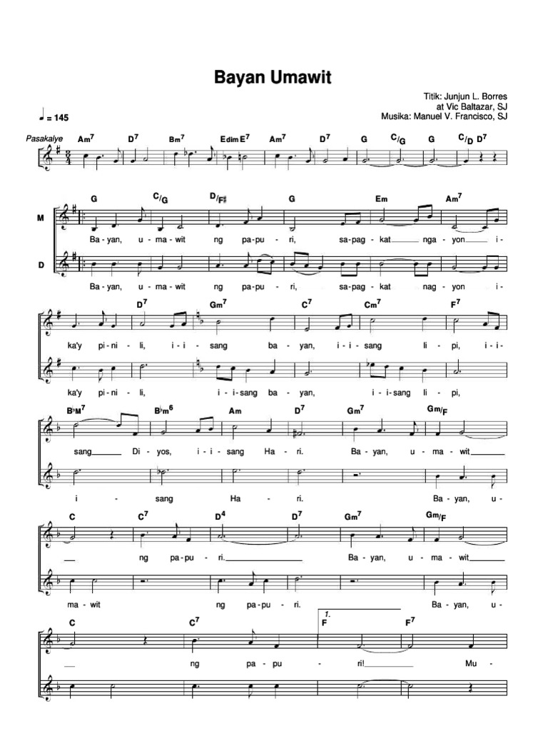 Bayan Umawit by Fr. Manoling Francisco | PDF