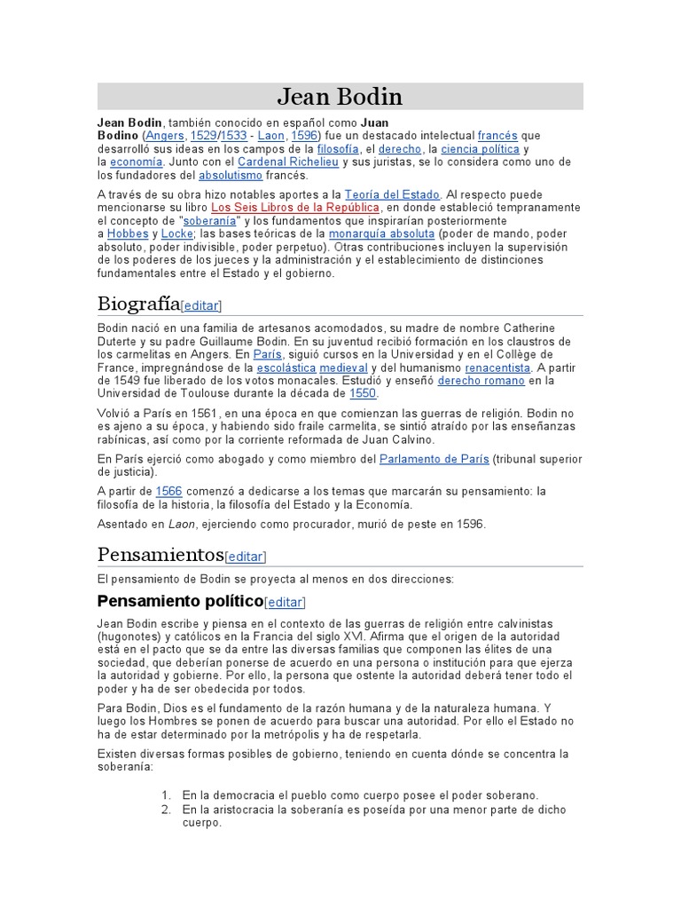 Jean Bodin | PDF
