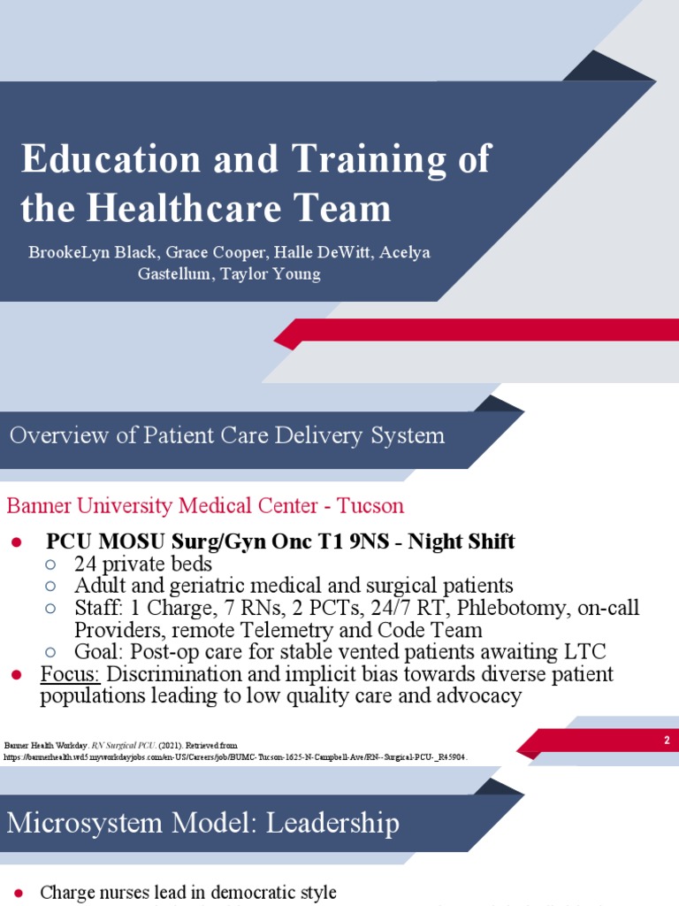 Education and Training of The Healthcare Team | PDF | Nursing | Health Care