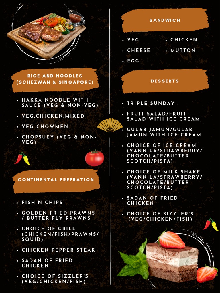 Sahana Restaurant Menu Overview | PDF | Salad | Foods