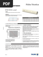 Ficha Tecnica Tubo Aquatherm 3M | PDF | Calor | Expansão térmica