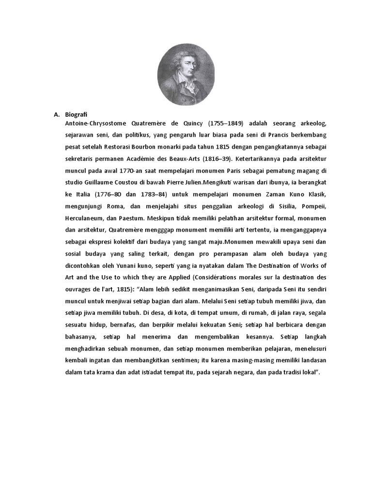 Antoine-Chrysostome Quatremère de Quincy | PDF