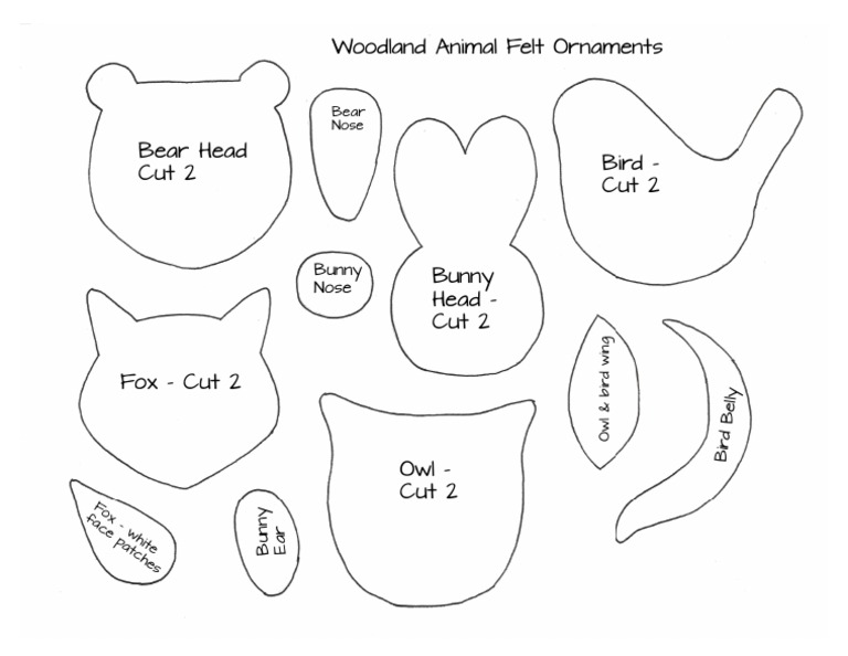 Free Woodland Animal Felt Patterns | PDF