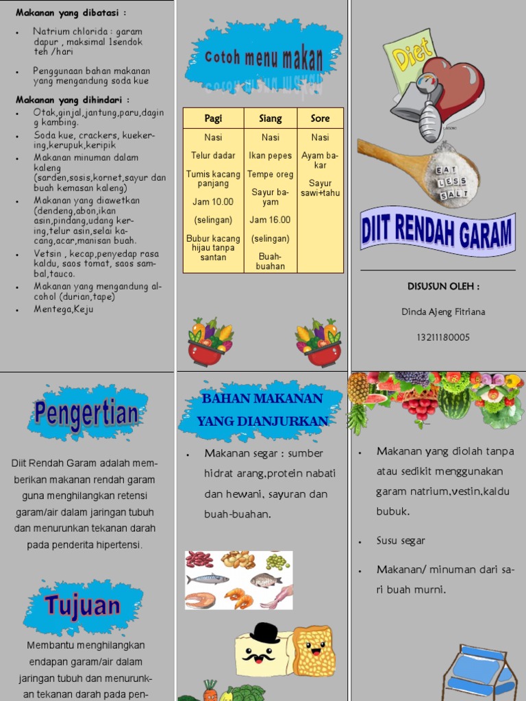 LEAFLET Diit Rendah Garam | PDF