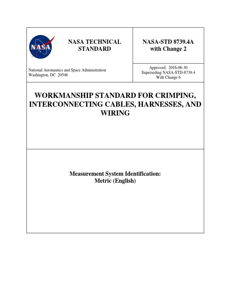 Workmanship Standard For Crimping, Interconnecting Cables, Harnesses ...