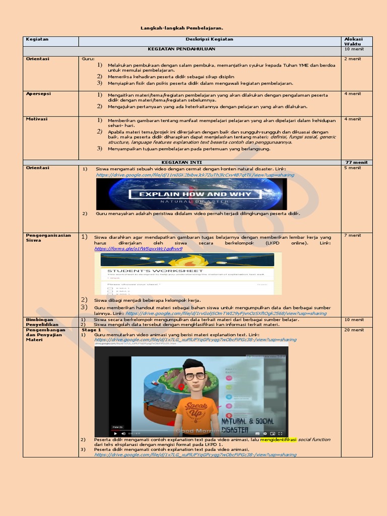 Skenario Pembelajaran Kelas Xi Bing | PDF