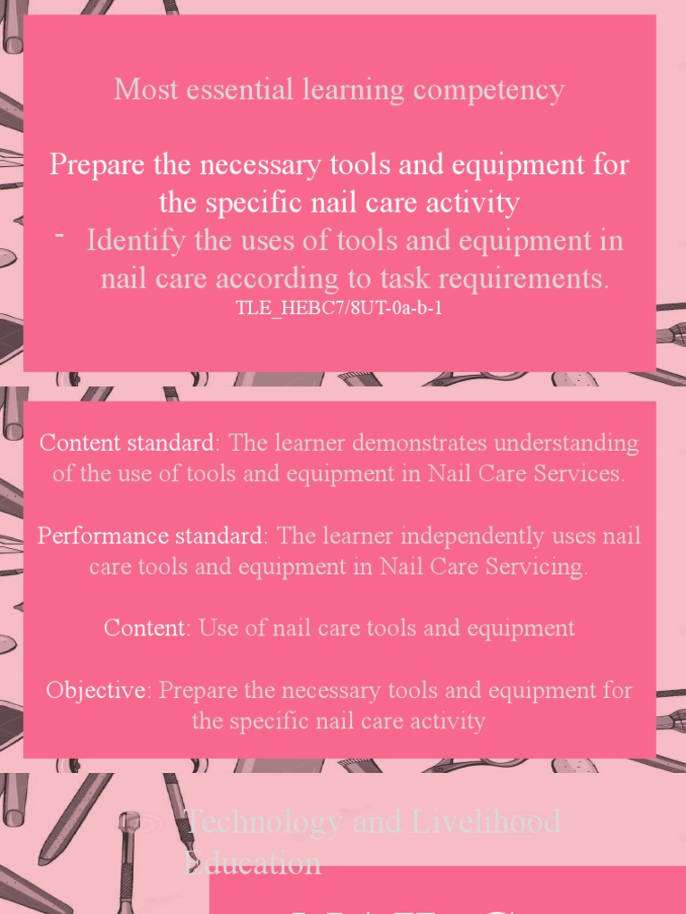 Nail Care Tools and Equipment | PDF | Nail (Anatomy)