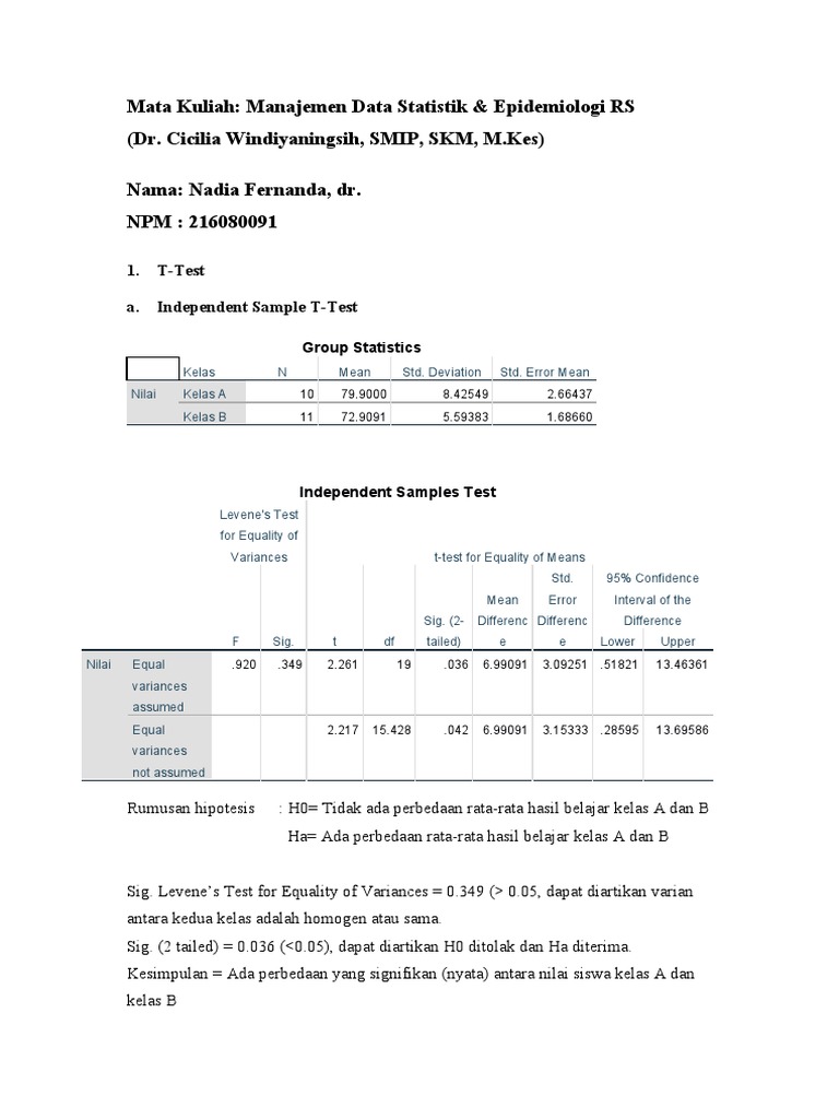 Tugas Dr. Cicilia 2 - Nadia Fernanda | PDF