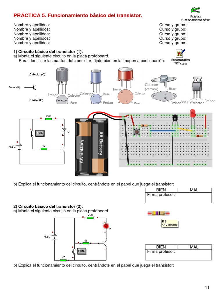 Practica 5 Transistor | PDF