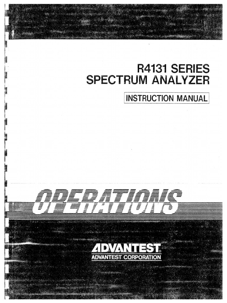 Advantest r4131 Series | PDF
