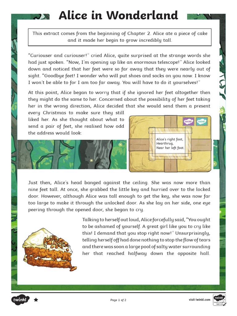 t2 e 41967 Uks2 Alice in Wonderland Differentiated Reading ...