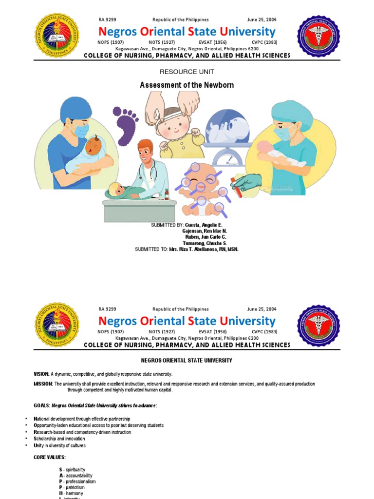Resource Unit On Assessment of The Newborn | PDF | Infants | Abdomen