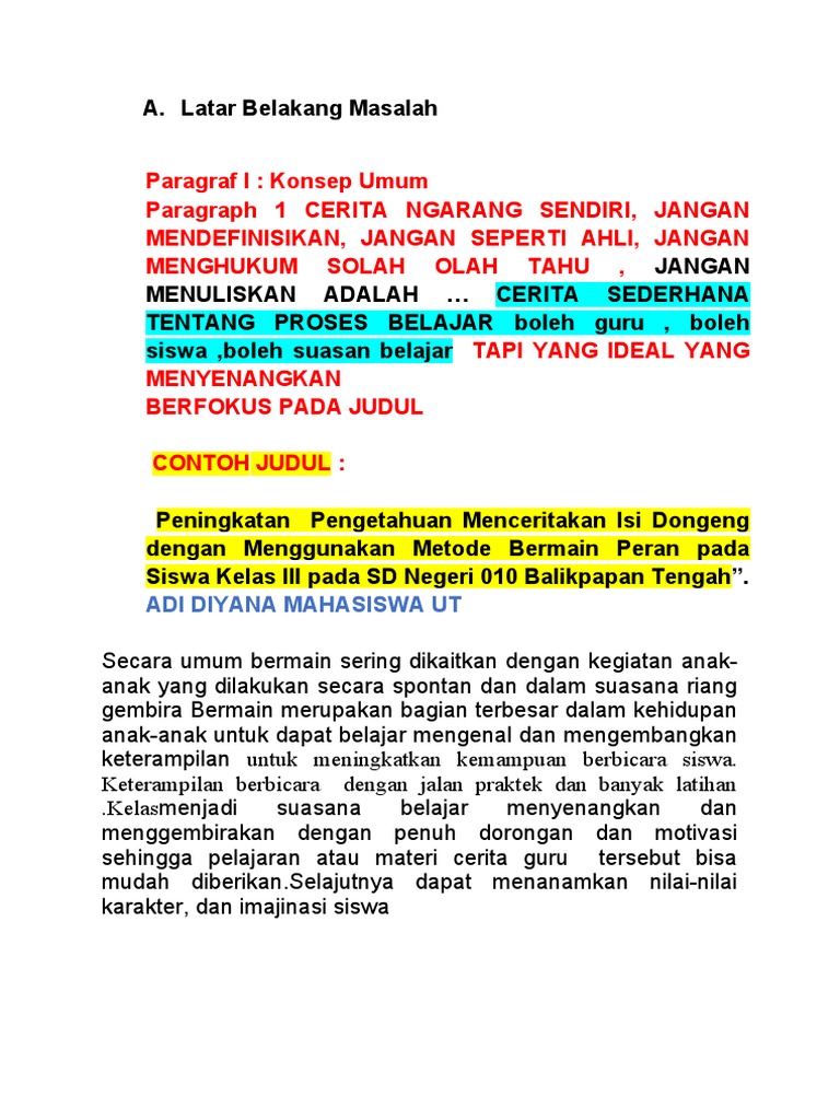 Metode Bermain Peran di Kelas III | PDF