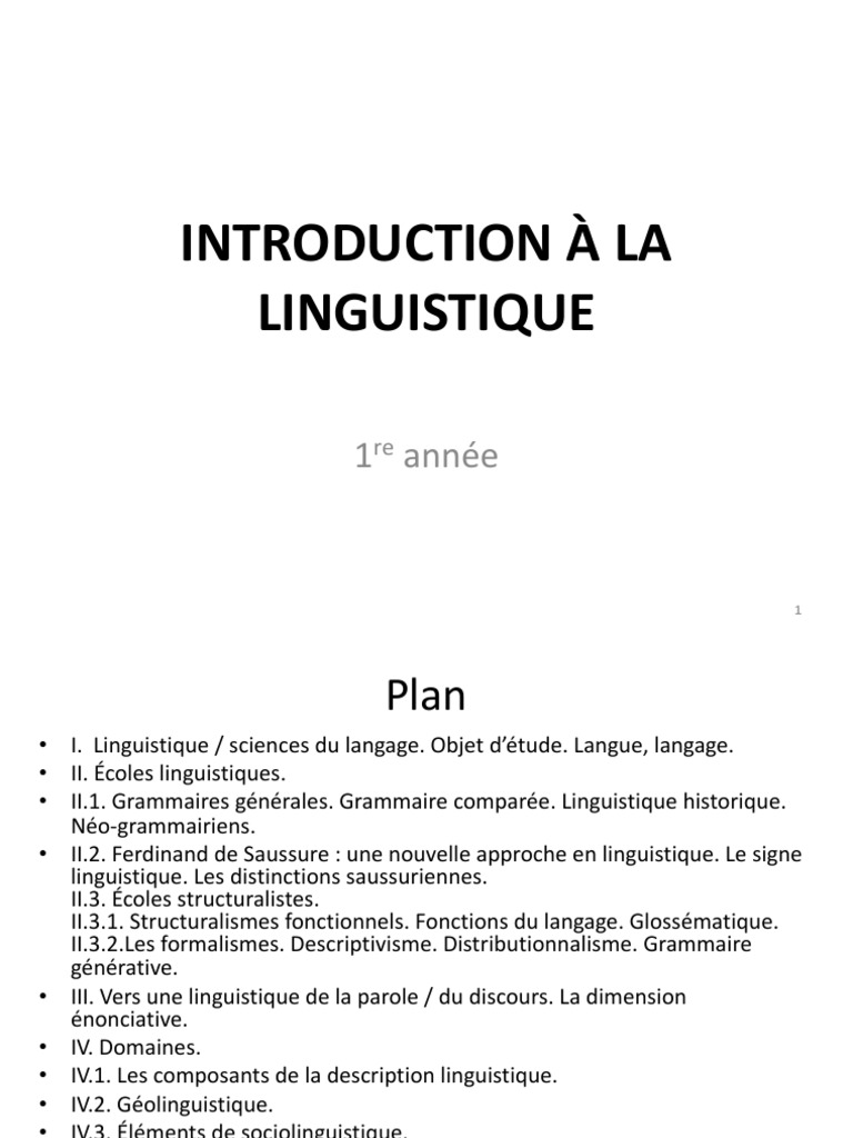 Écoles Linguistiques et Méthodes d'Étude | PDF | Linguistique ...