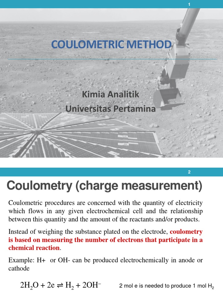 11 - 2 Coulometry | PDF | Electrochemistry | Chemistry
