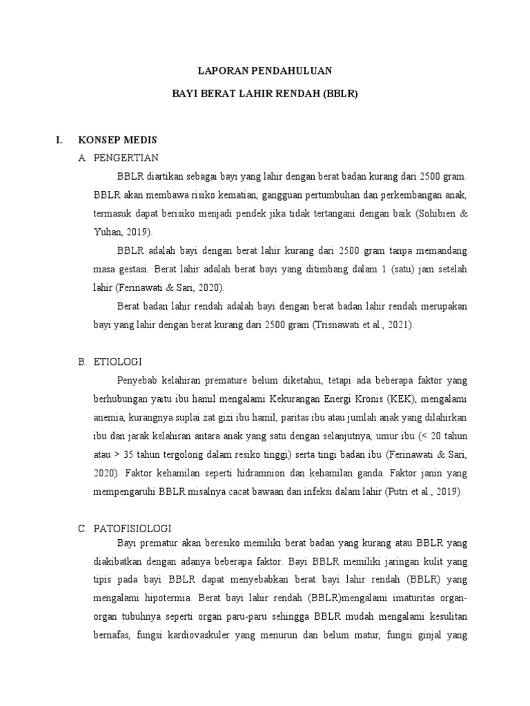 LP BBLR | PDF | Kesehatan Holistik