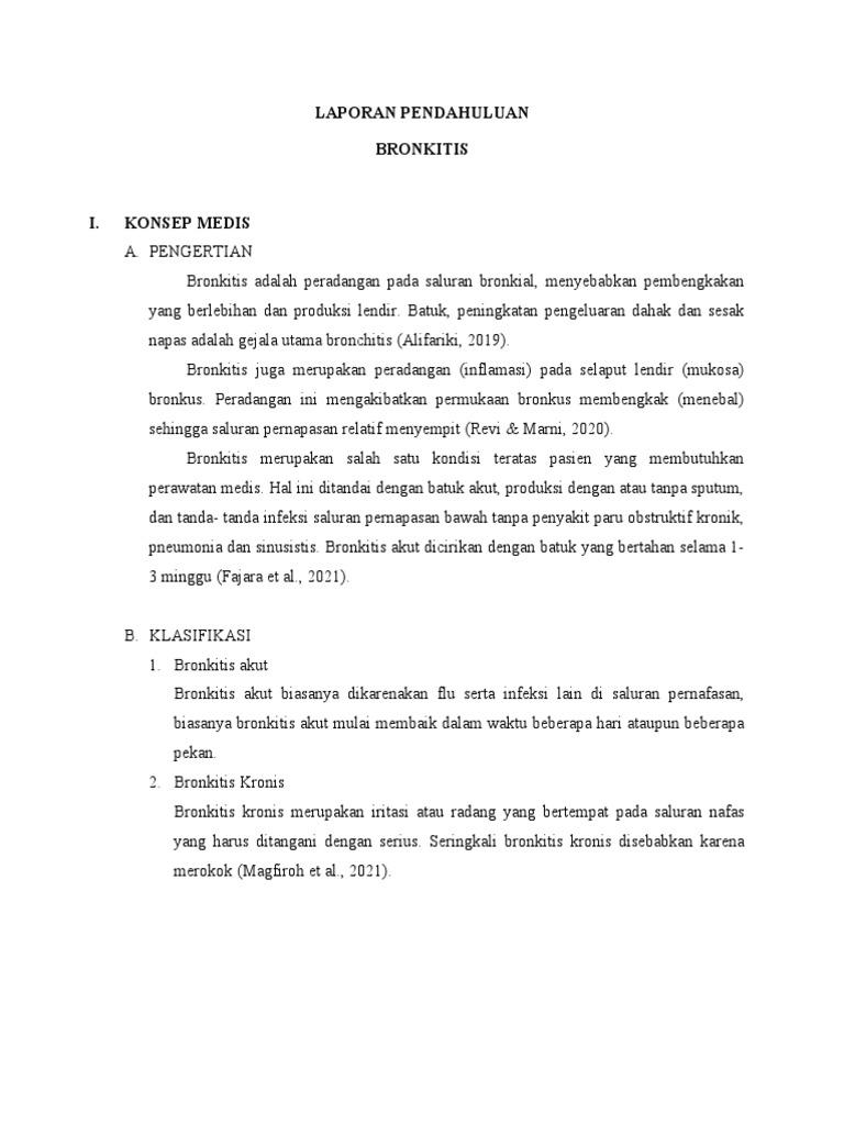 BRONKITIS-LAPORAN | PDF