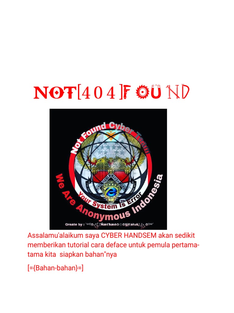 Belajar Deface 1 | PDF