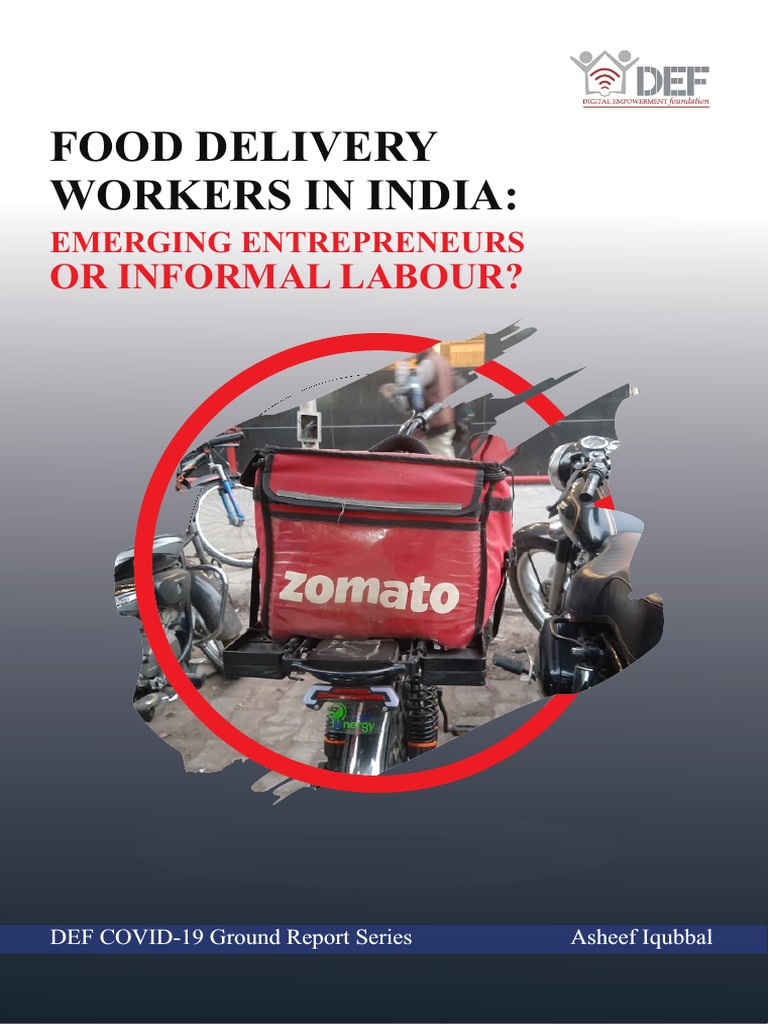Swiggy Zomato Delivery Workers India Entrepreneurs Labour | PDF ...