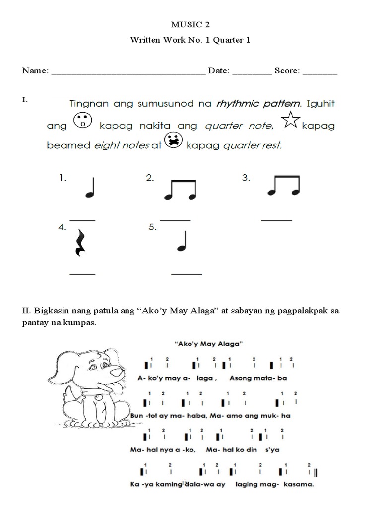 Grade 2 Summative Test in Music Modules 1-3 | PDF