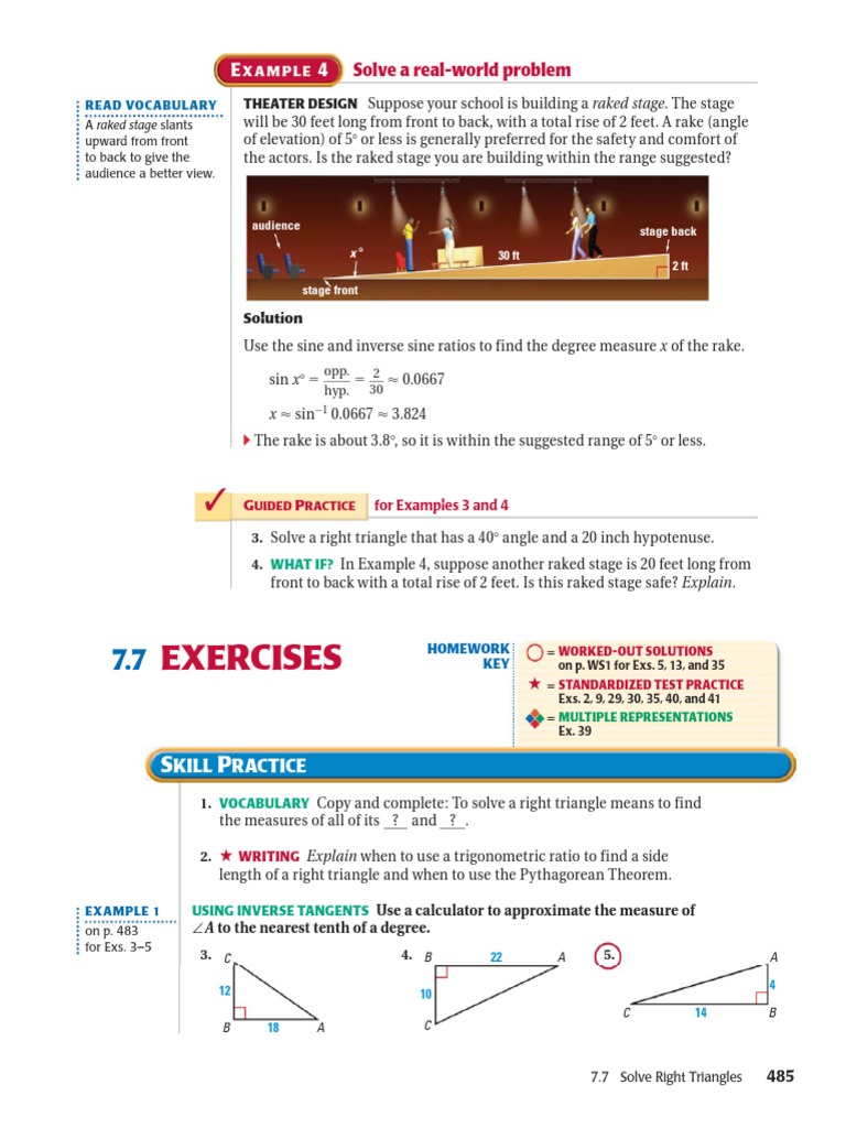 Exercises: Solve A Real-World Problem | PDF | Trigonometric Functions | Sine