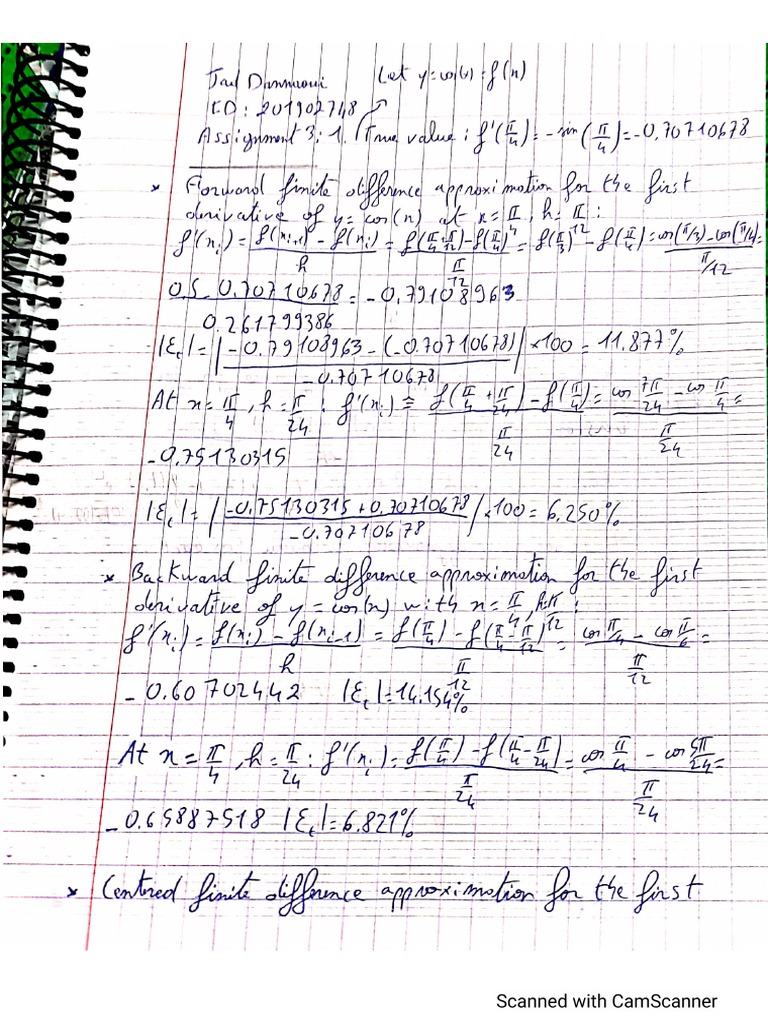Assignment 3 Numerical Analysis | PDF