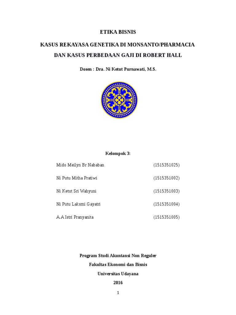 ETIKA BISNIS Kasus KLP 3 Edit | PDF