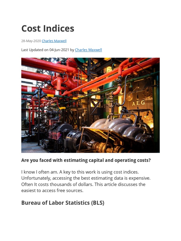 Article About CEPCI | PDF | U.S. Producer Price Index | Consumer Price ...