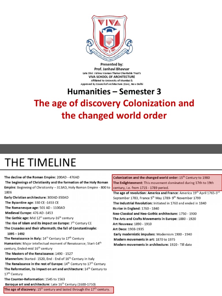 The Age of Discovery Colonization and The Changed World Order | PDF ...