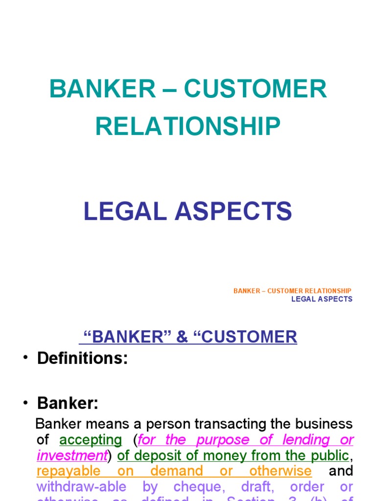 Banker - Customer Relation | PDF | Cheque | Banks