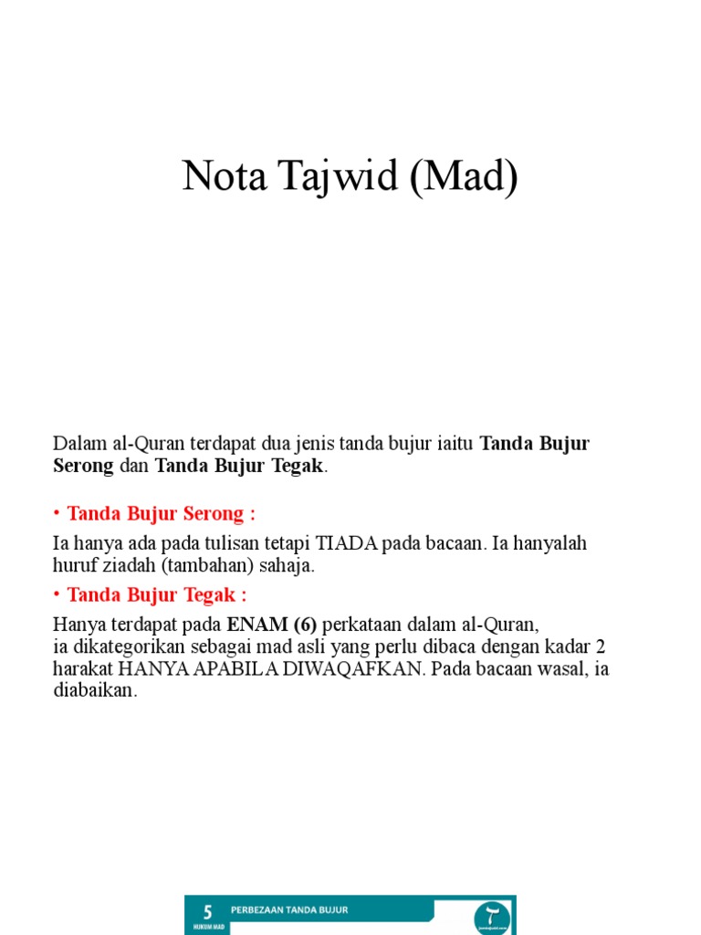 Nota Tajwid (Mad) | PDF