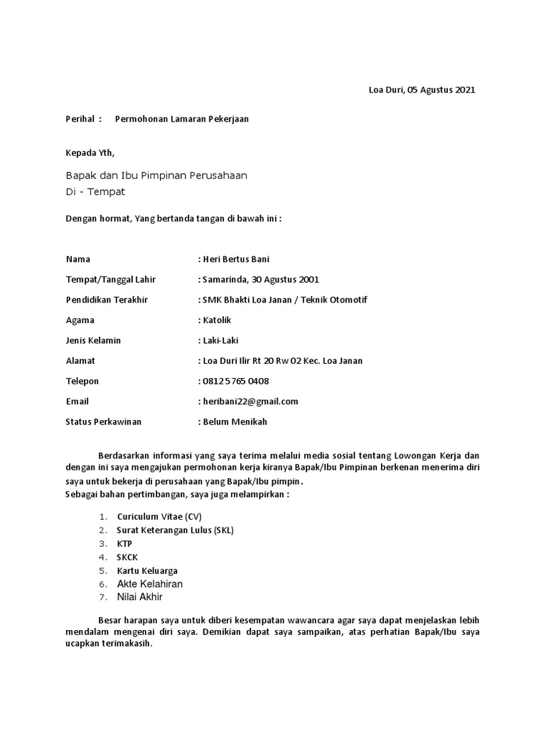 Contoh CV | PDF