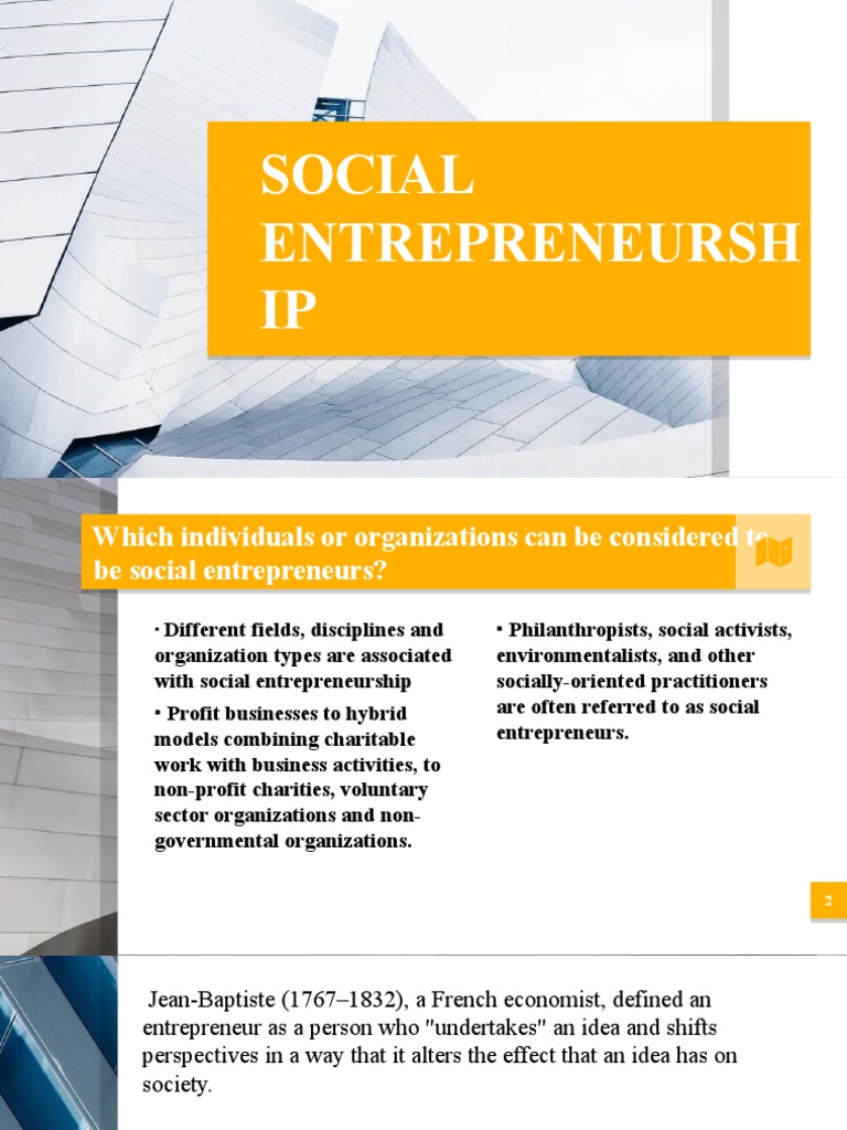 3rd Lecture-Social Enterprenuership | PDF | Social Entrepreneurship ...
