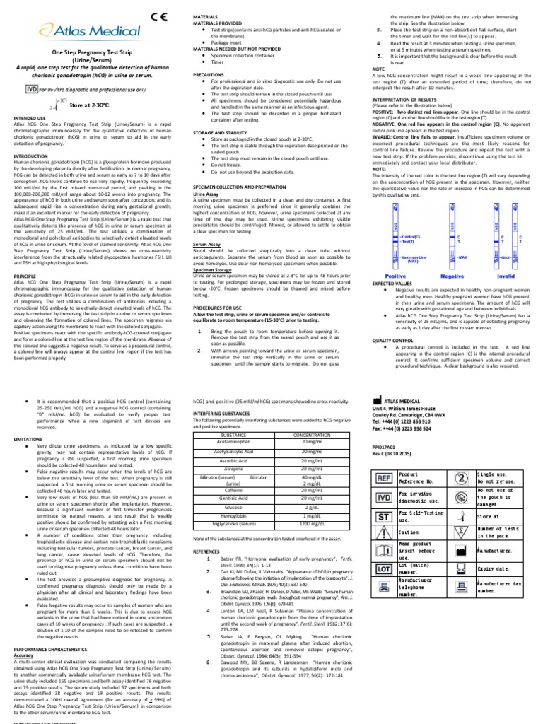 HCG Package Insert | PDF | Human Chorionic Gonadotropin | Gonadotropin