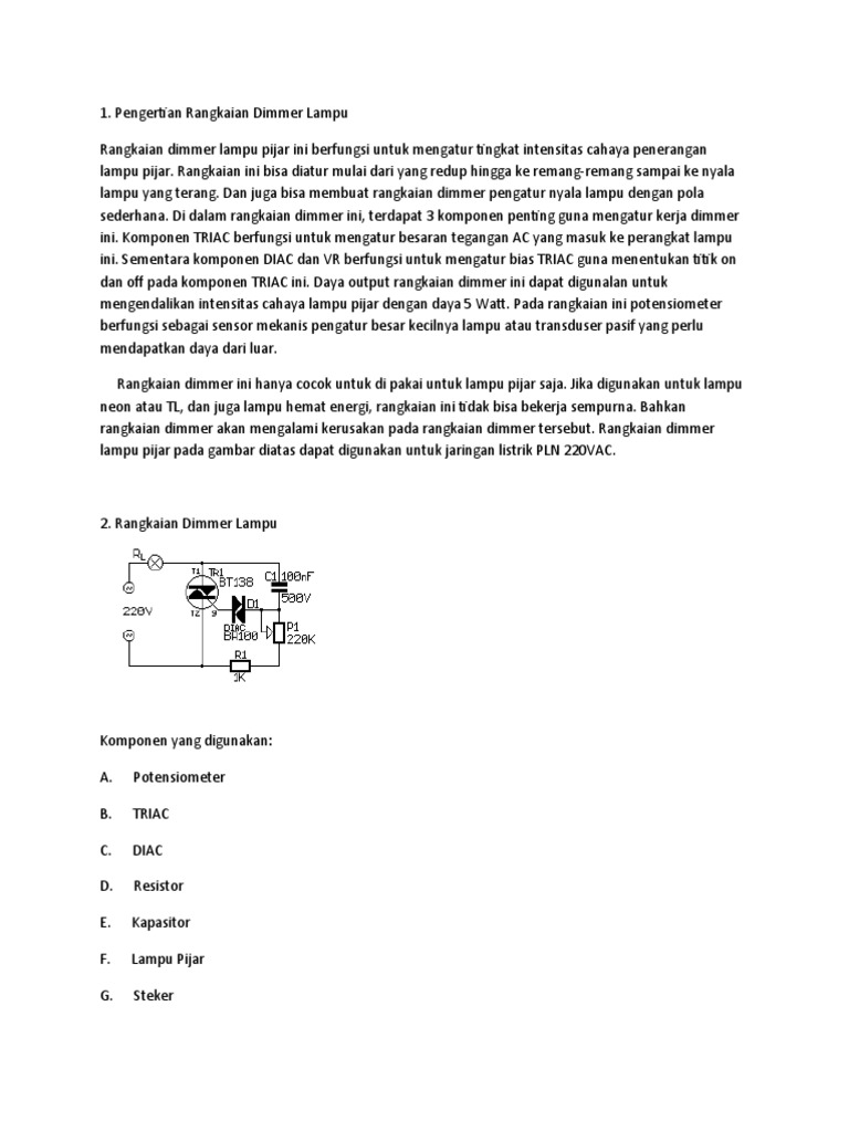 Lampu Dimmer | PDF