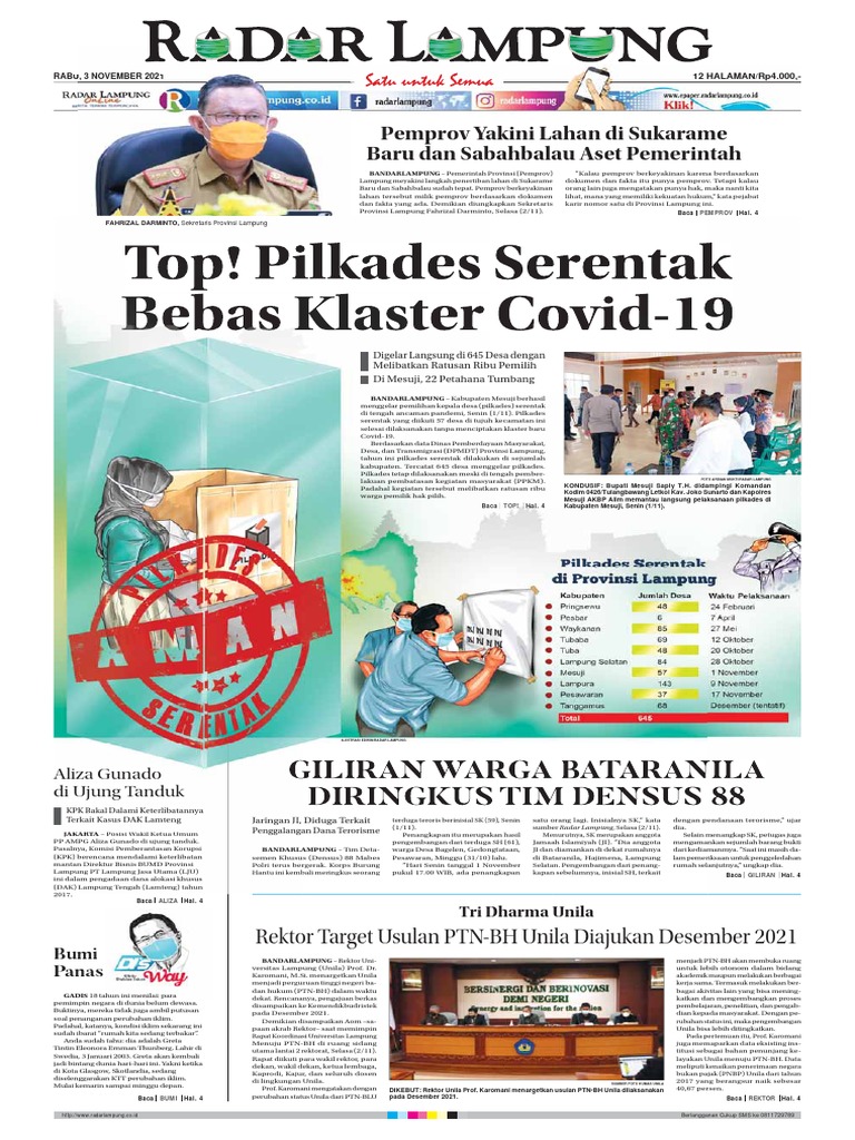 Radar Lampung, 3 November 2021 | PDF