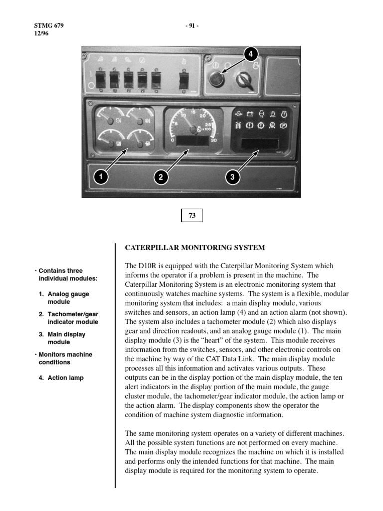 Caterpillar Monitoring System Guide | PDF | Switch | Pressure Measurement