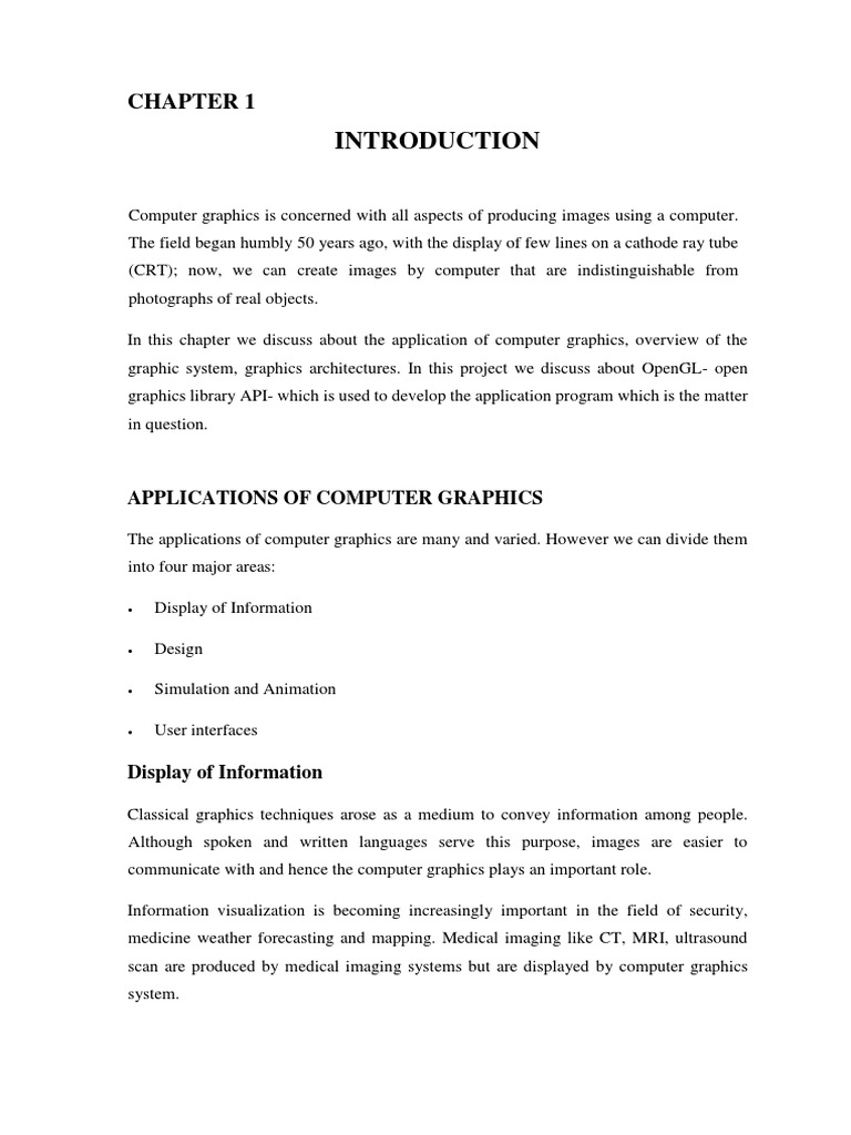 Applications of Computer Graphics | PDF | Shader | Computer Graphics