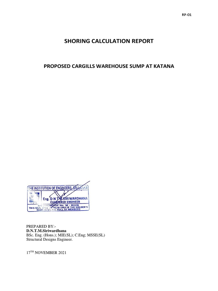 Shoring Calculation Report 20211118 | PDF | Geotechnical Engineering | Beam (Structure)
