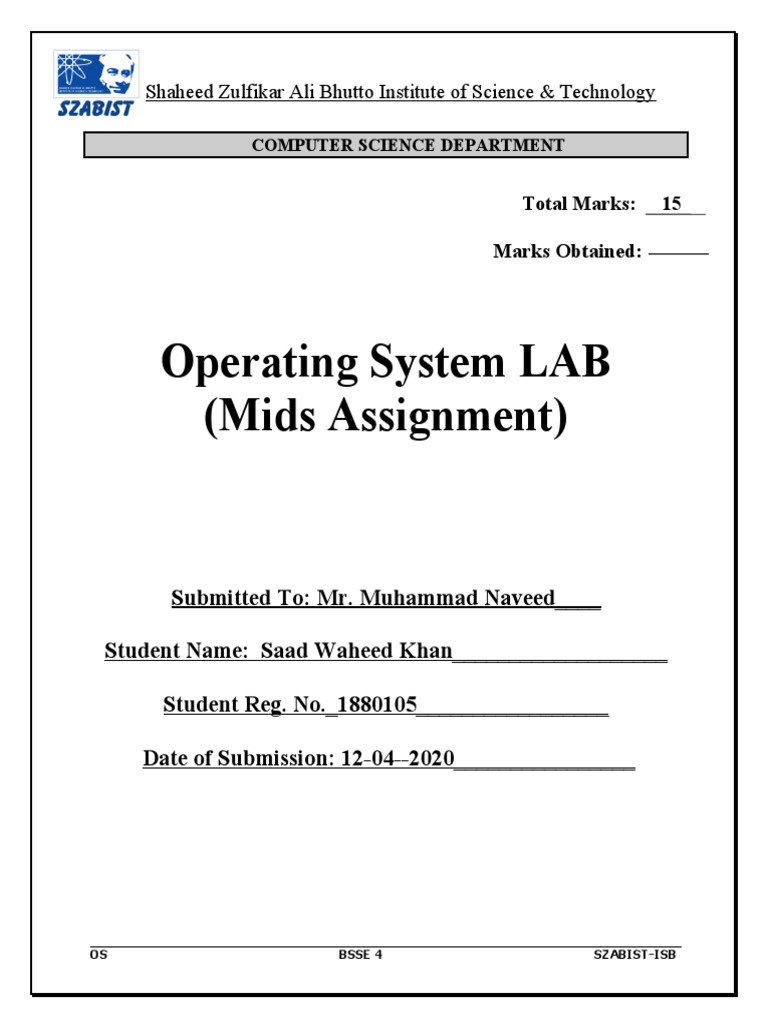 OS LAB MIDs Assignment | PDF | Thread (Computing) | Software Engineering