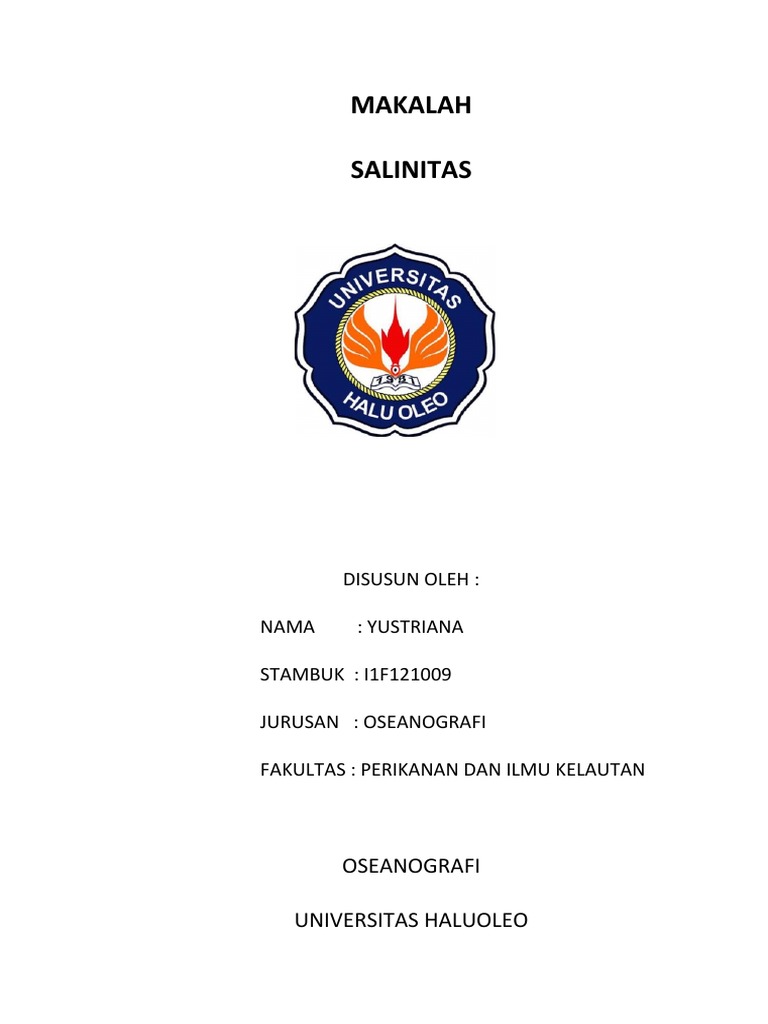 Yustriana Makalah Salinitas | PDF