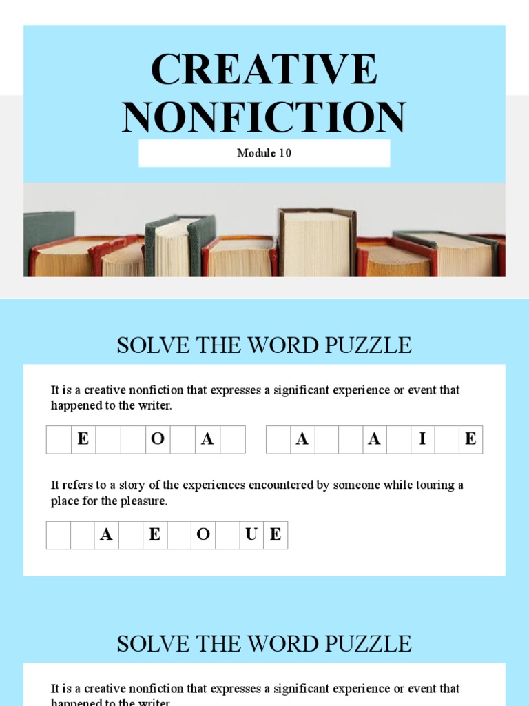 Q2 CNF Module 10 | PDF | Narrative | Creative Nonfiction