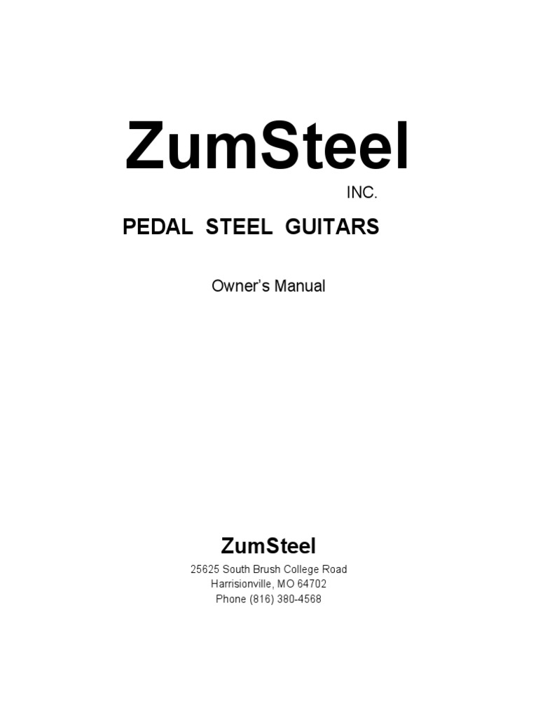 ZumSteel Manual | PDF | Guitars | String Instruments
