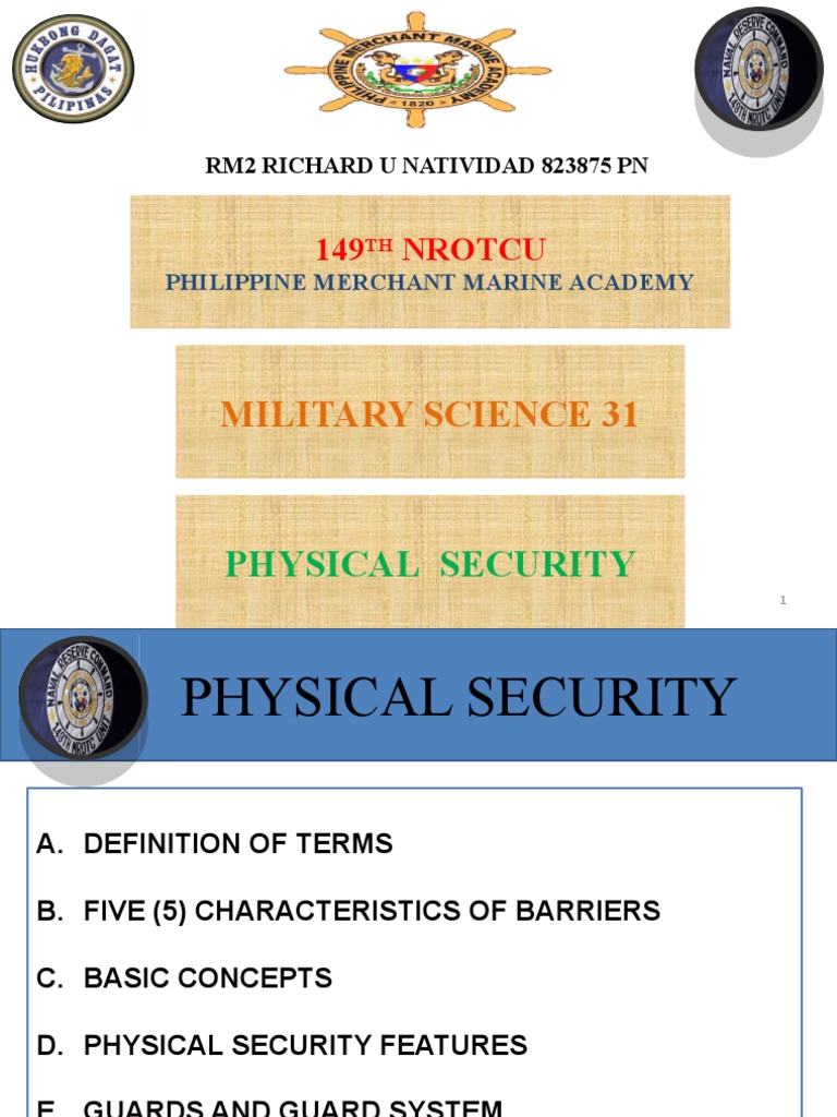 Military Science 31: Physical Security | PDF | Physical Security | Identity Document