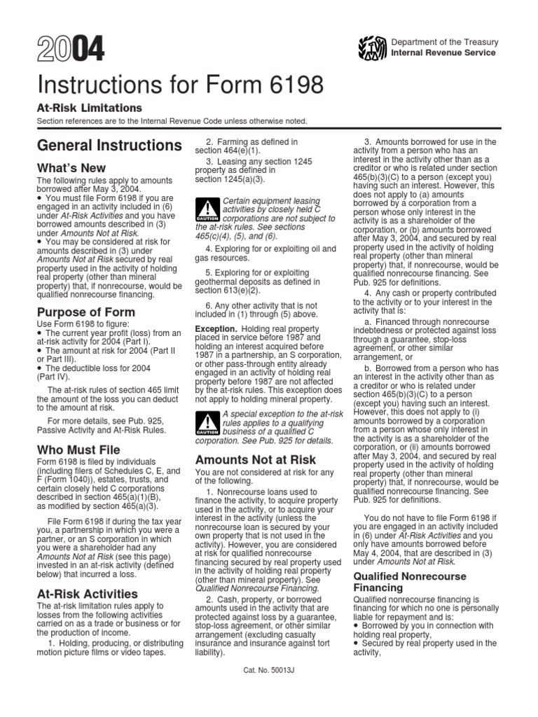 US Internal Revenue Service: I6198 - 2004 | PDF | S Corporation | Tax ...