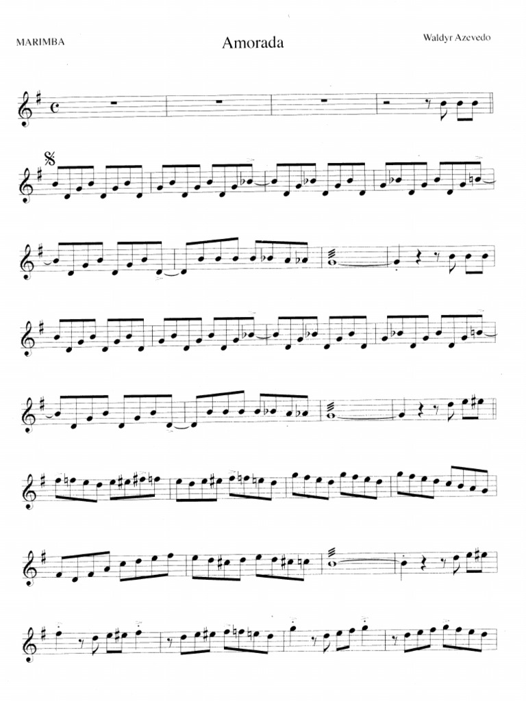 Partitura - Sheet Music - Marimba - Azevedo - Amorada | PDF