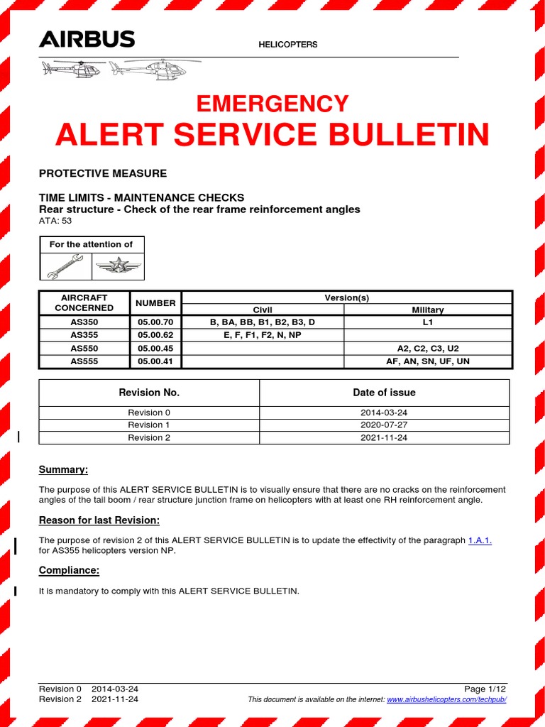 Alert Service Bulletin: Emergency | PDF | Aircraft | Aviation
