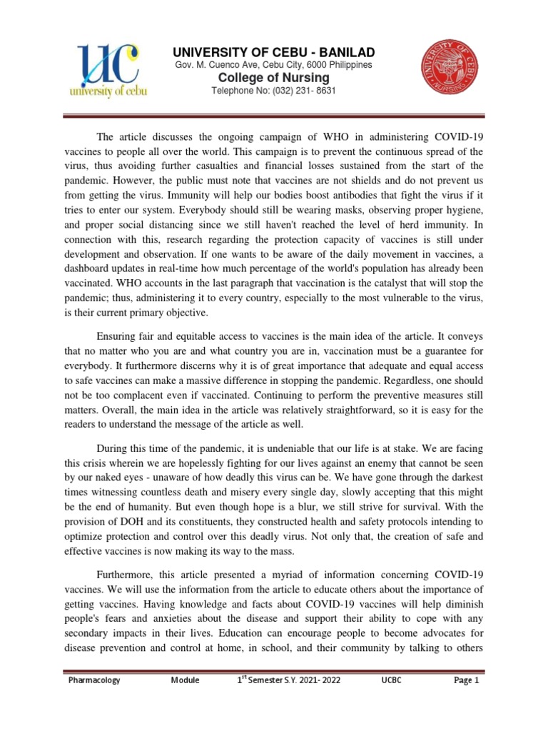 Module 1 Explore Group B | PDF | Vaccines | Pandemic