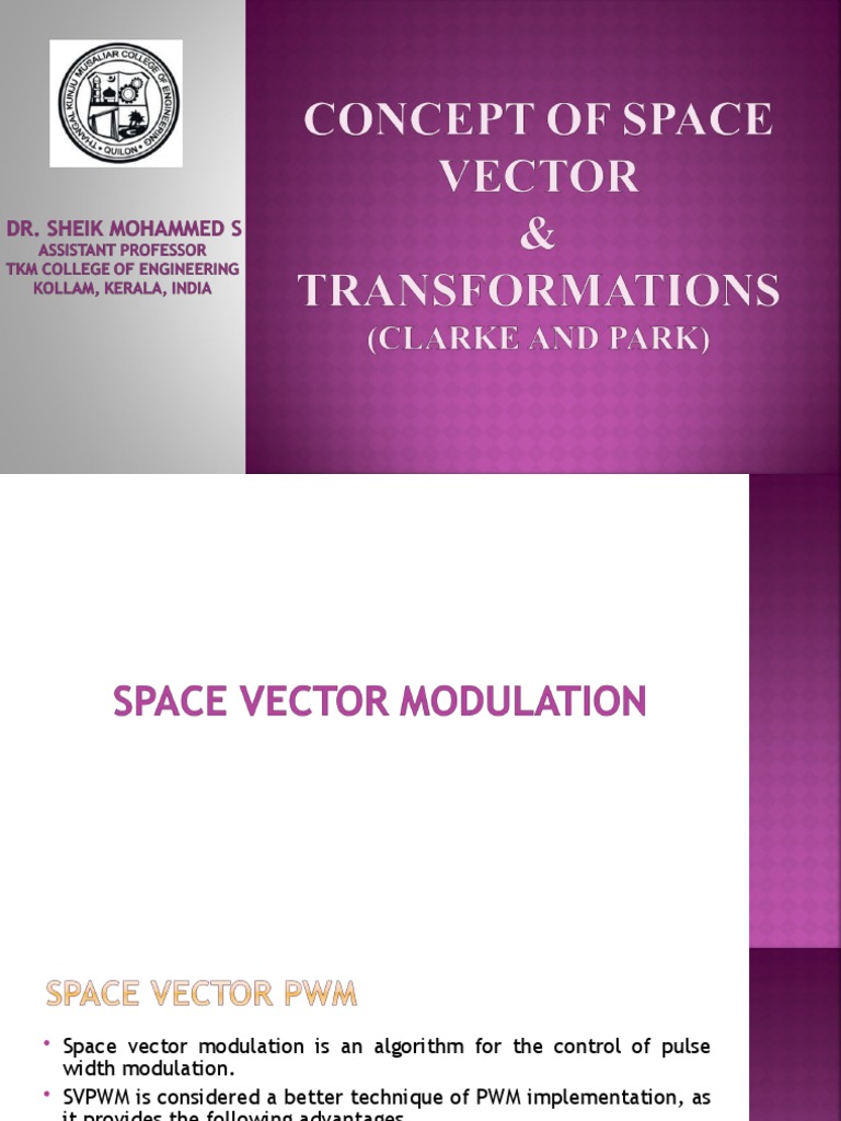 Space Vector PWM and Transformation | PDF | Electricity | Electronics