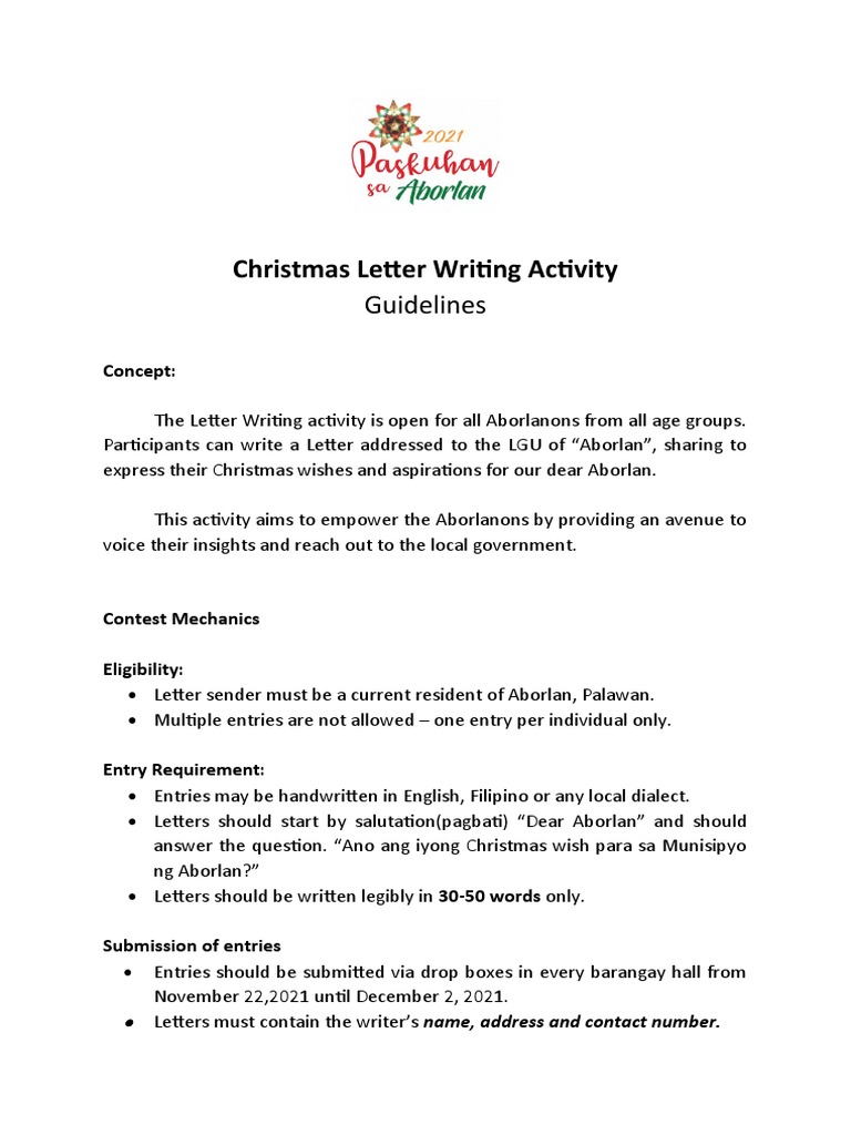 Christmas-Letter-Writing-Activity Finallll | PDF